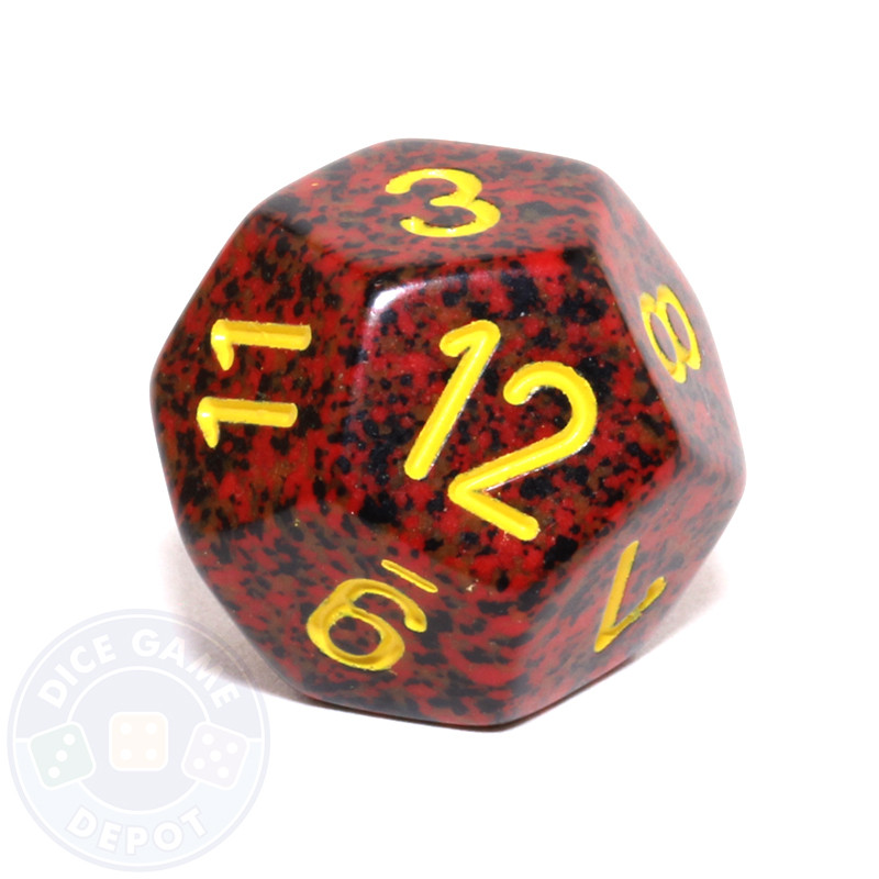 12-Sided Speckled Dice (d12) - Stealth - Dice Game Depot