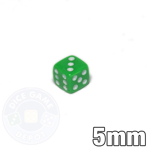 Opaque Green 6-Sided Dice (d6) For Sale | Dice Game Depot