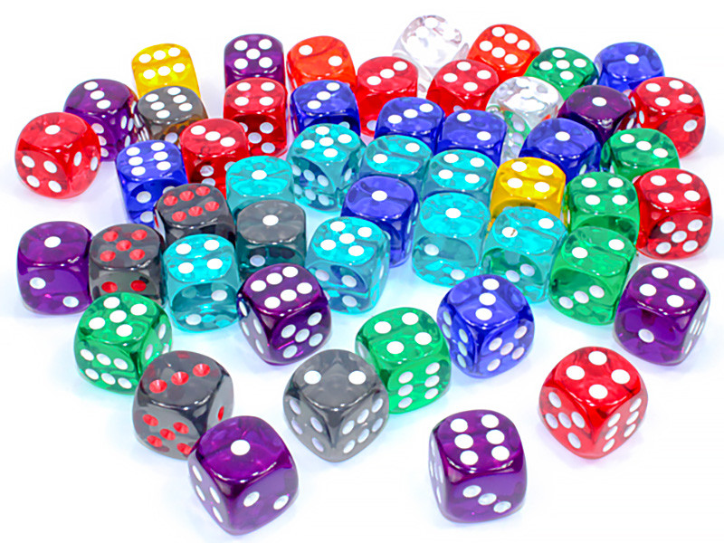 Vintage Translucent Dice - Set of 50 - Dice Game Depot