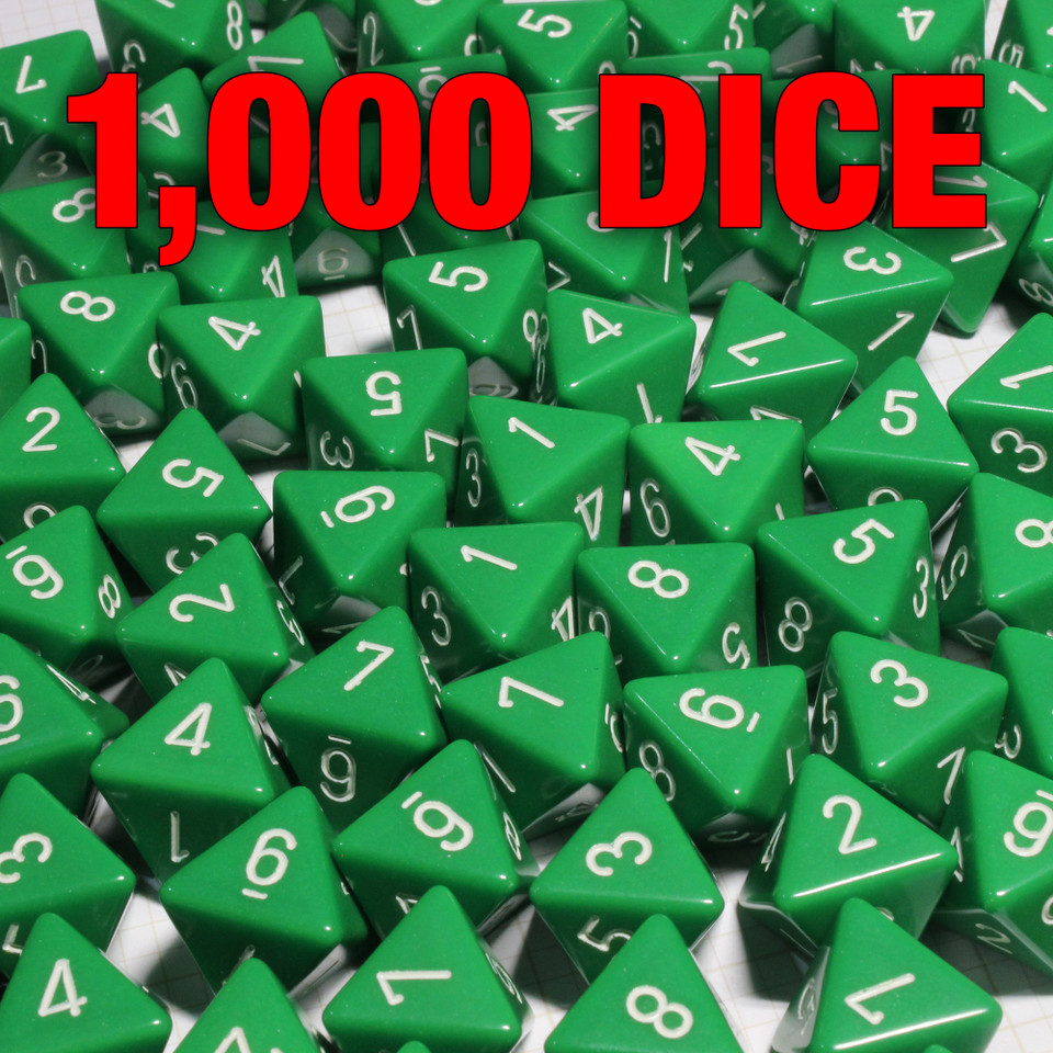 Opaque Dusty Green 8-Sided Dice (d8) For Sale | Dice Game Depot