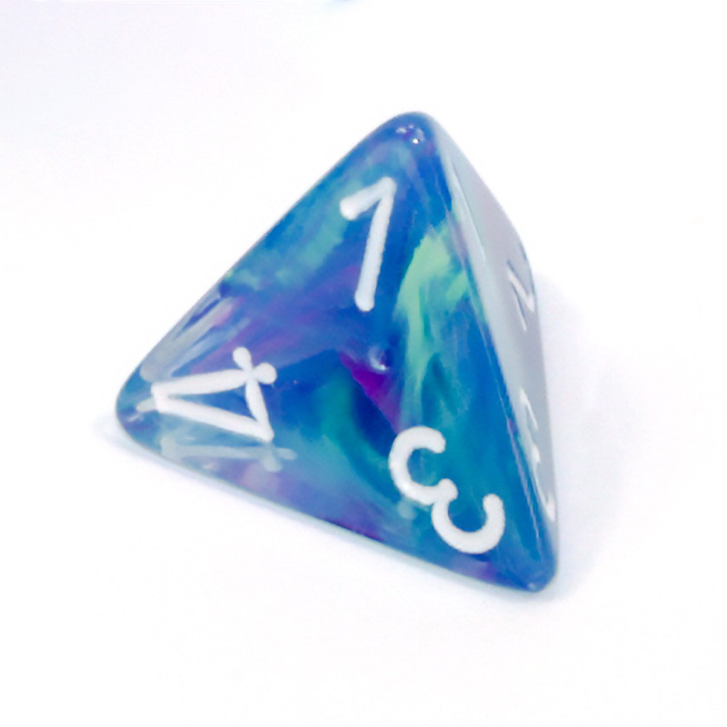 4-sided Festive Dice - Waterlily | Dice Game Depot