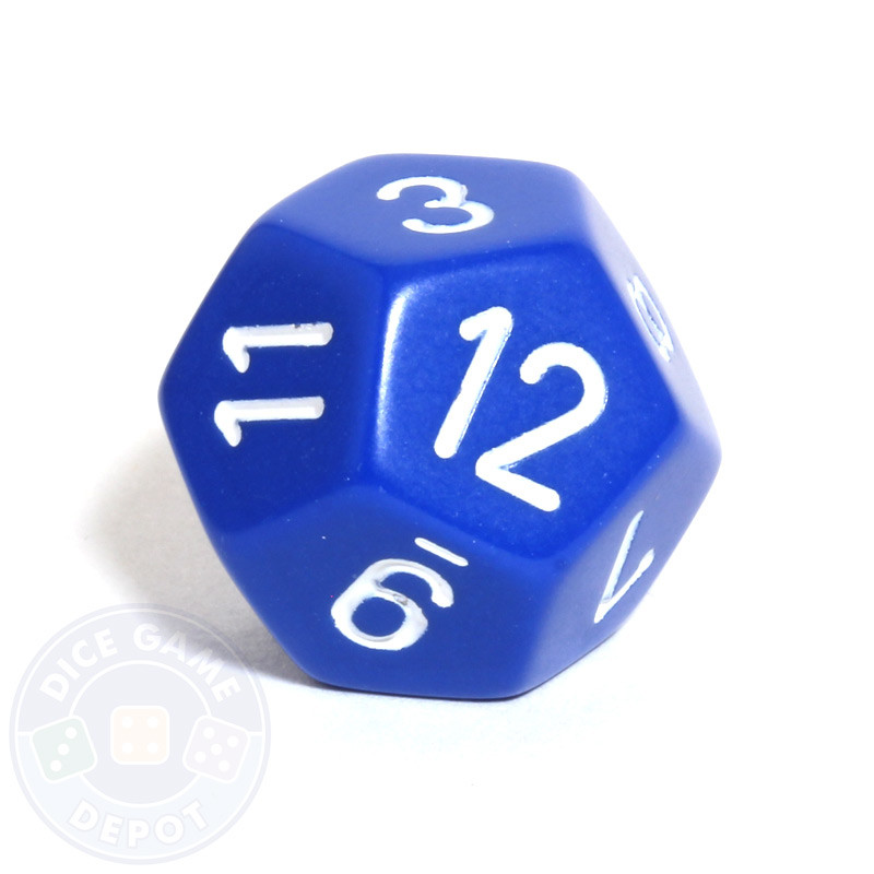 12-Sided Opaque Dice (d12) - Red - Dice Game Depot