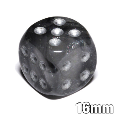 6-sided Borealis Luminary Dice - Smoke | Dice Game Depot