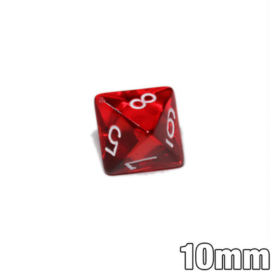 8-sided Translucent Red Mini Dice | Dice Game Depot