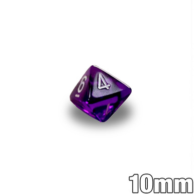 Translucent Purple Mini 10mm 8-sided Dice (d8) | Dice Game Depot