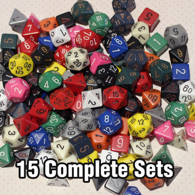 100+ Assorted DnD Dice Sets - Chessex Opaque Collection | Dice Game Depot