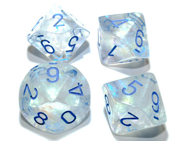 Set of Ten 10-sided Icicle Borealis Dice | Dice Game Depot