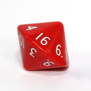 16-Sided Red Dice (d16) | Dice Game Depot
