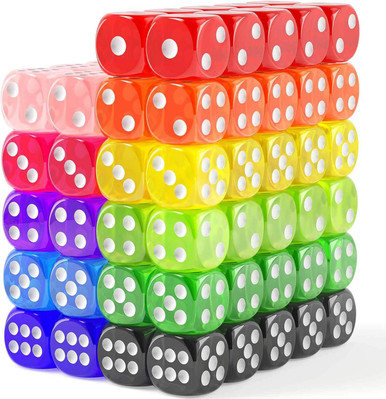 14mm Translucent Dice - Pack of 110 in 11 Colors | Dice Game Depot