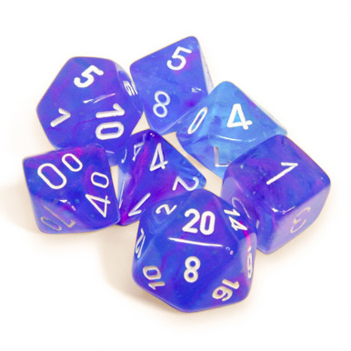 Nebula Aura Luminary Polyhedral DnD Dice Set | Dice Game Depot