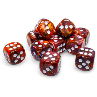 Set of 12 Festive Symphony 6-Sided Dice | Dice Game Depot