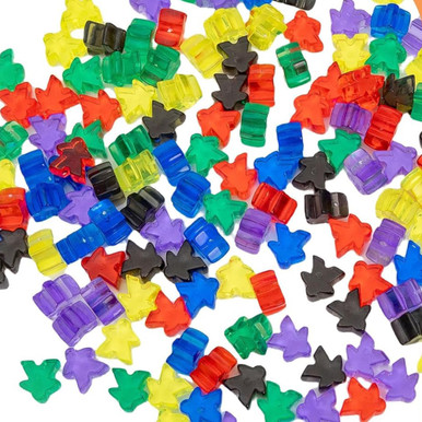 Pack of 144 Translucent Meeple Game Pieces | Dice Game Depot