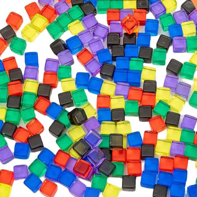 Pack of 240 Translucent Centimeter Cubes in Six Colors | Dice Game Depot