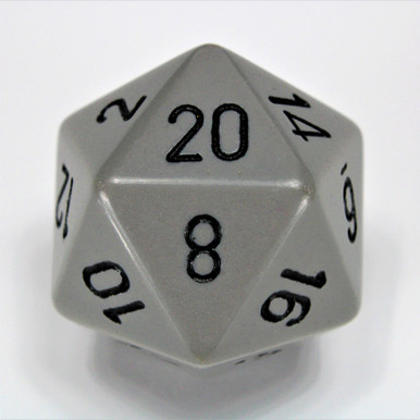 34mm 20-sided Opaque Dice - Gray | Dice Game Depot