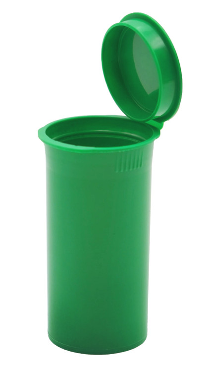 13 Dram Plastic Pop Top Container, Lime Green Opaque 315/Case