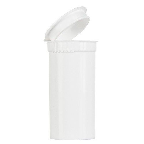 13 Dram Plastic Pop Top Container, White Opaque 315/Case