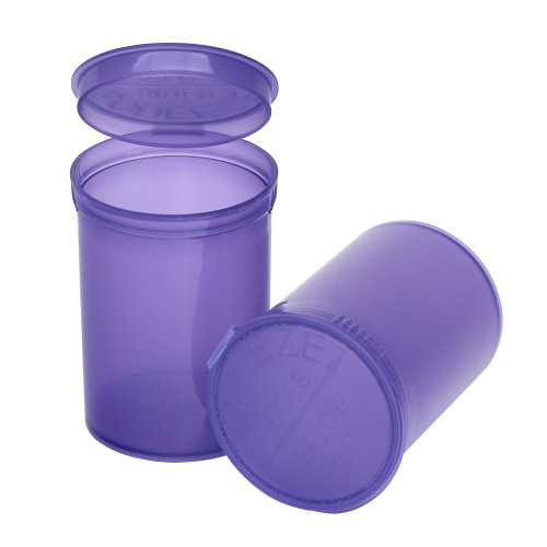 30 Dram Plastic Pop Top Container, Violet Transparent 315/Case