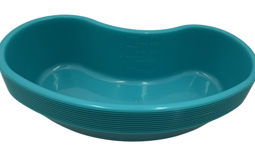 500 ml Plastic Graduated Emesis Basin - Turquoise, 250/Case