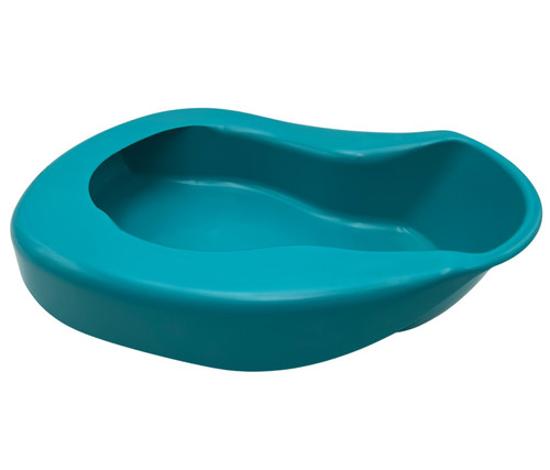 Contoured Plastic Bedpan Turquoise, 20/Case