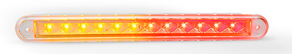 Stop, Tail, Indicator LED Light 12 Volt. Clear Lens with Red & Amber ...