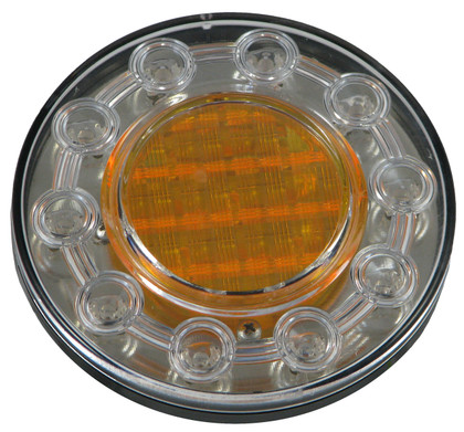 Roadvision, 100mm Round LED Indicator Light with clear outer edge ...