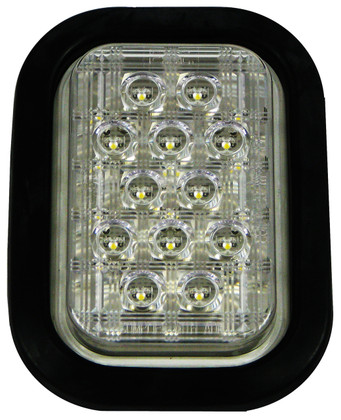 ROADVISION LED Rear Reverse Light. Rectangle, Clear Lens, Rubber ...