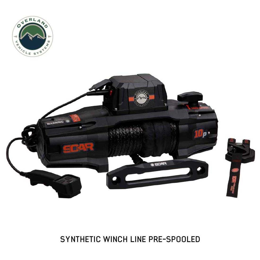 SCAR 10S - 10,000 lbs. Rated Synthetic Rope Recovery Winch