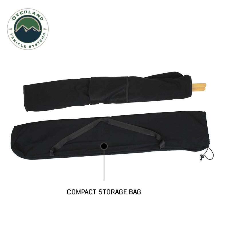 Kick It Wooden Camp Chair - Collapsible Wood Base & Storage Bag