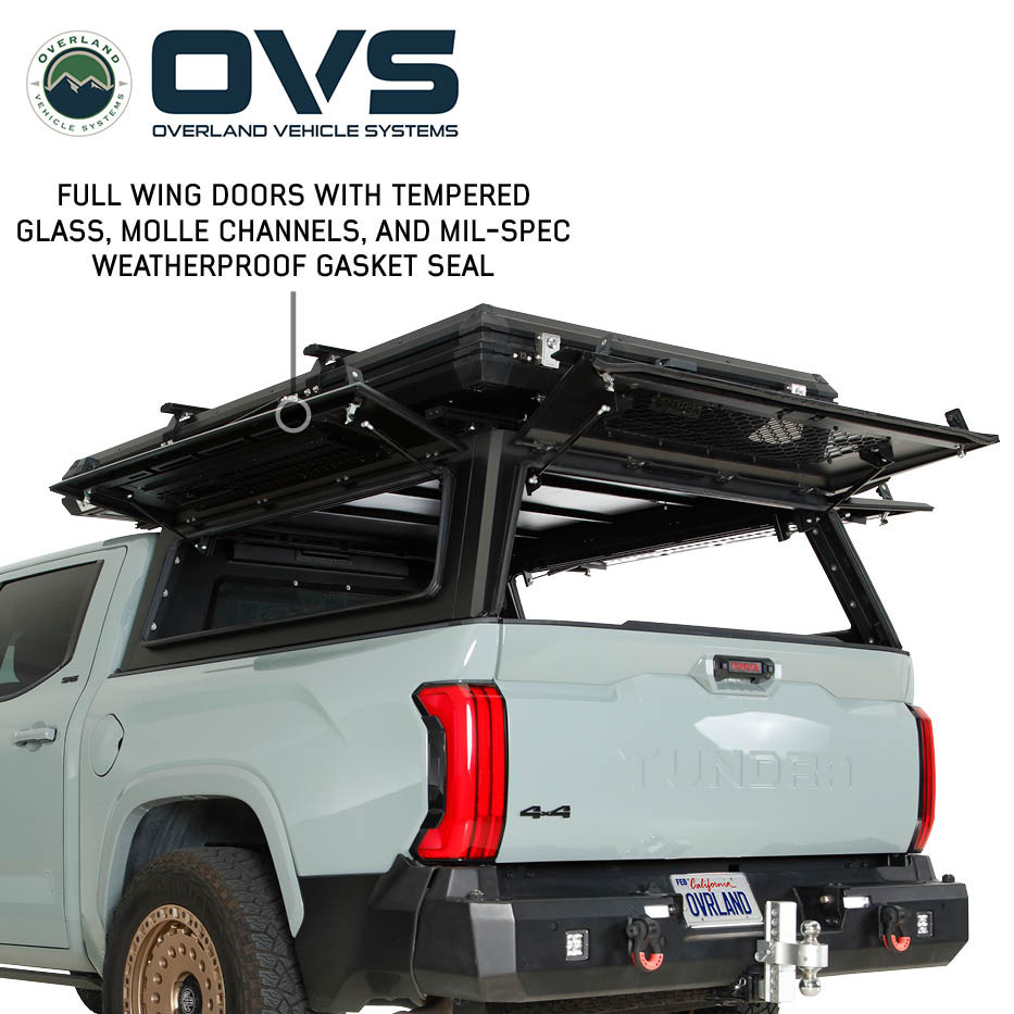 Expedition - Pro+ Truck Cap W/ Full Window Wing Doors, and 3rd Brake Light