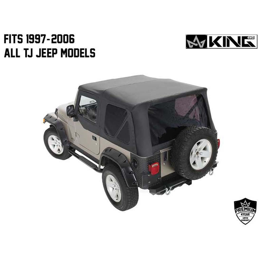Jeep Wrangler Soft Top - King 4WD Premium Replacement