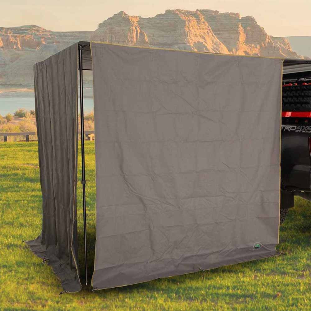 HD Nomadic Car-Side Shower Awning with Black Travel Cover