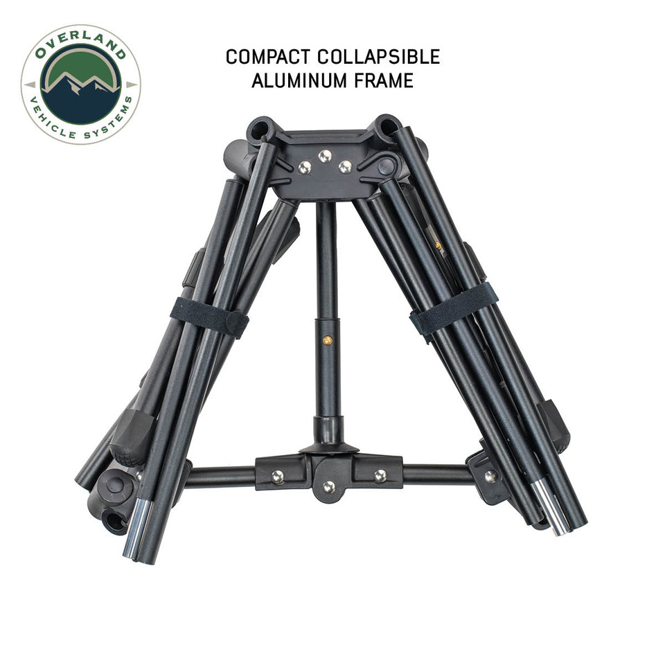 Compact Camping Chair with Collapsible Aluminum Frame and Storage Carry Bag