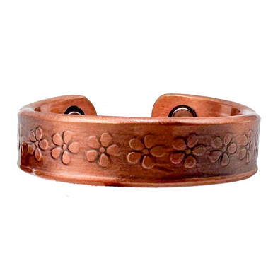 Magnetic Copper Ring - Flowers | Nature’s Expression Canadian Wholesale