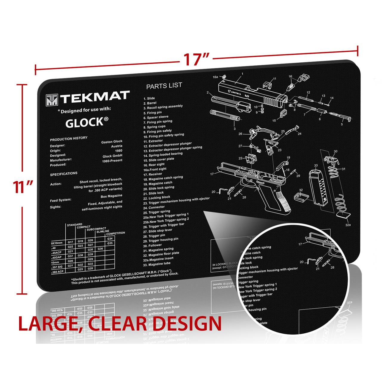 TekMat Gun Cleaning Mat - Glock - Presleys Outdoors