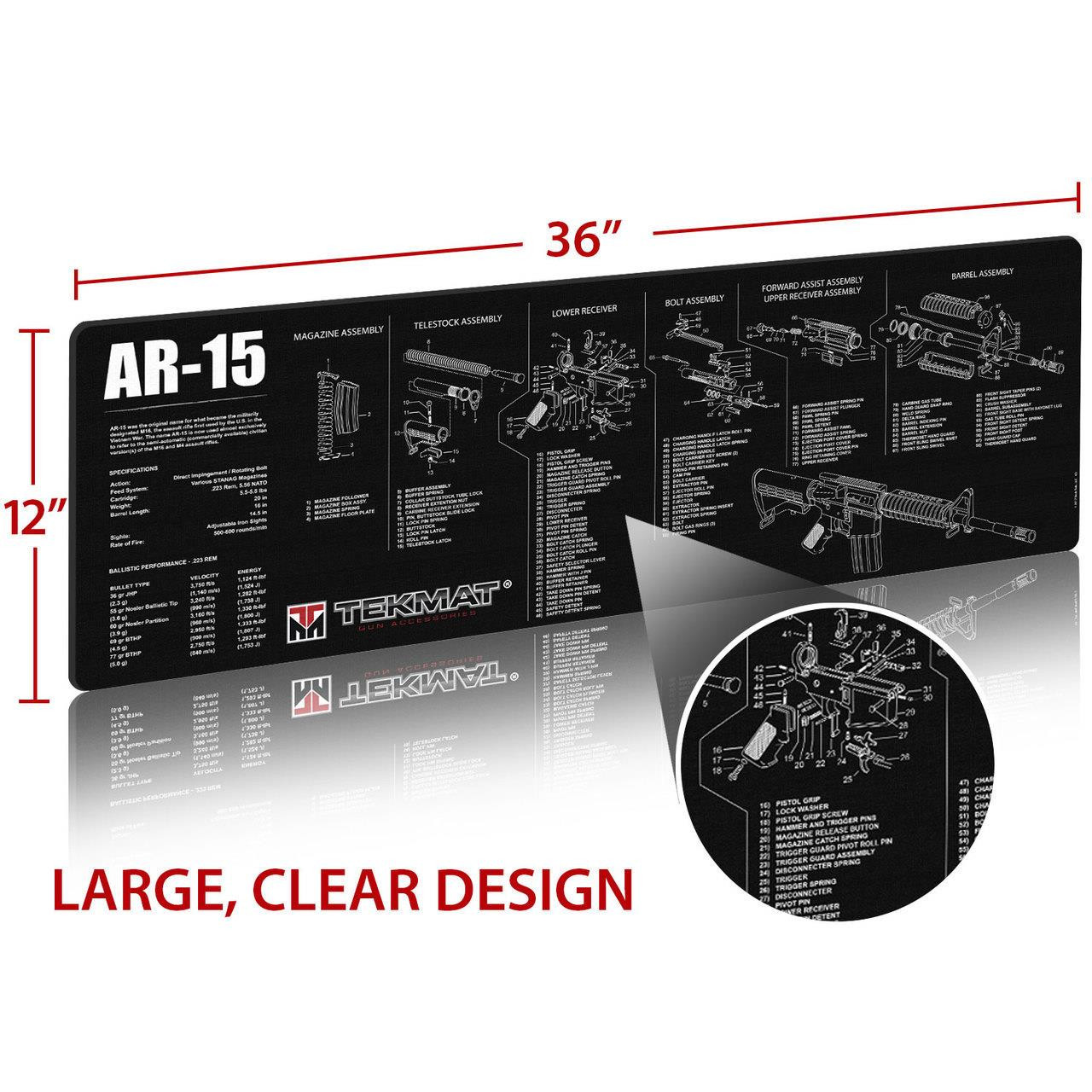 TekMat Gun Cleaning Mat - AR-15 - Presleys Outdoors