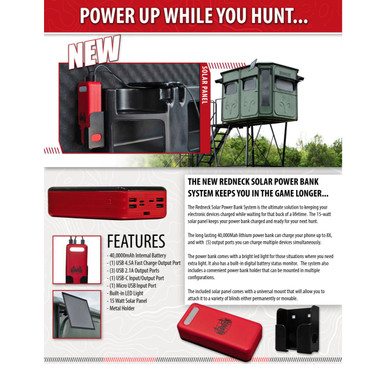 Redneck Solar Panel and Power Bank Kit with USB Light and Powerbank ...