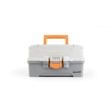Plano Two Tray Tackle Box Gray/orange - Presleys Outdoors