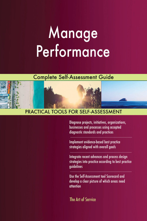 9780655432944 Manage Performance Complete Self-Assessment Guide by ...