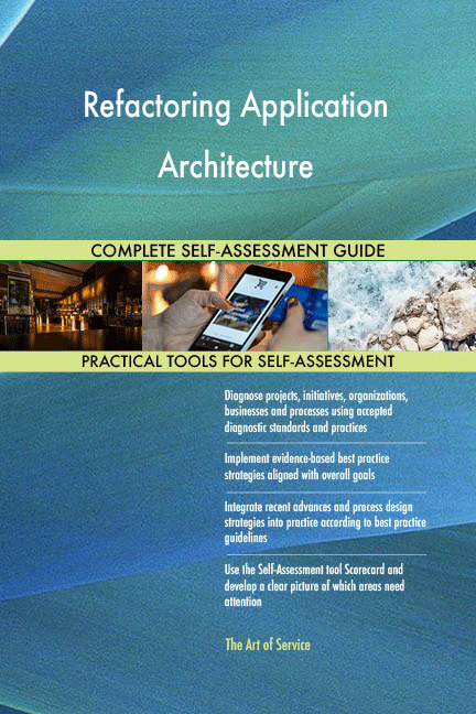 Refactoring Application Architecture Toolkit