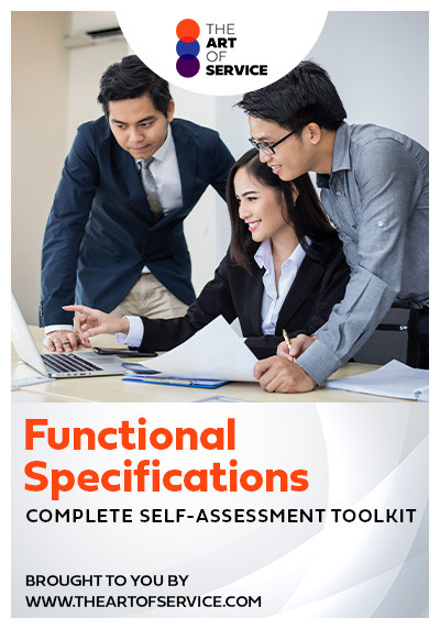 Functional Specifications Toolkit Functional Specifications Toolkit