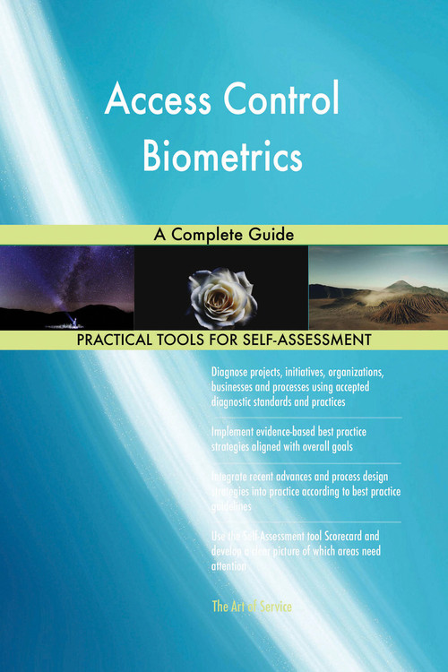 9780655403852 Access Control Biometrics A Complete Guide by Blokdyk ...