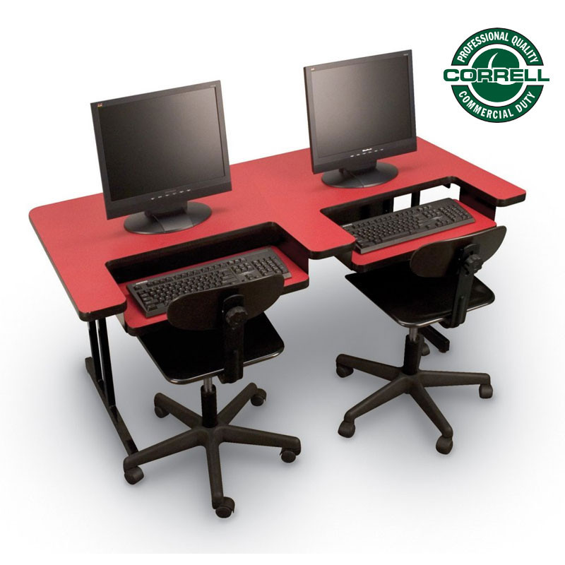 Bi Level Computer Workstation Desk Level 3Plus Dual Surface