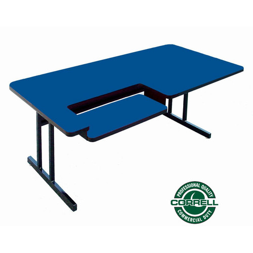 Correll High-Pressure Bi-level Desk with One Keyboard Tray BL3072 Ships ...