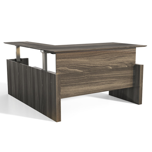 Mayline Medina Height-Adjustable Straight Desk w Return - MNT51H-LGS ...