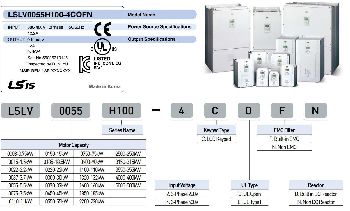 LSLV1100H100-4COFD(PLUS) LS Electric VFDs