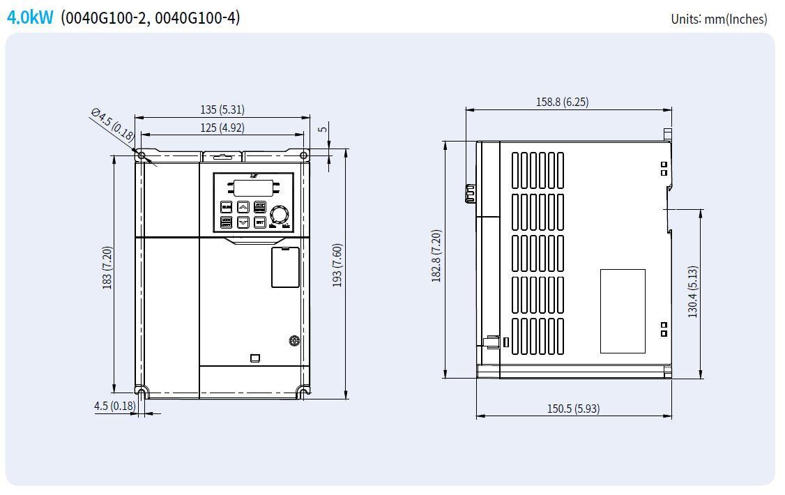 LSLV0040G100-2EONN LS Electric VFDs