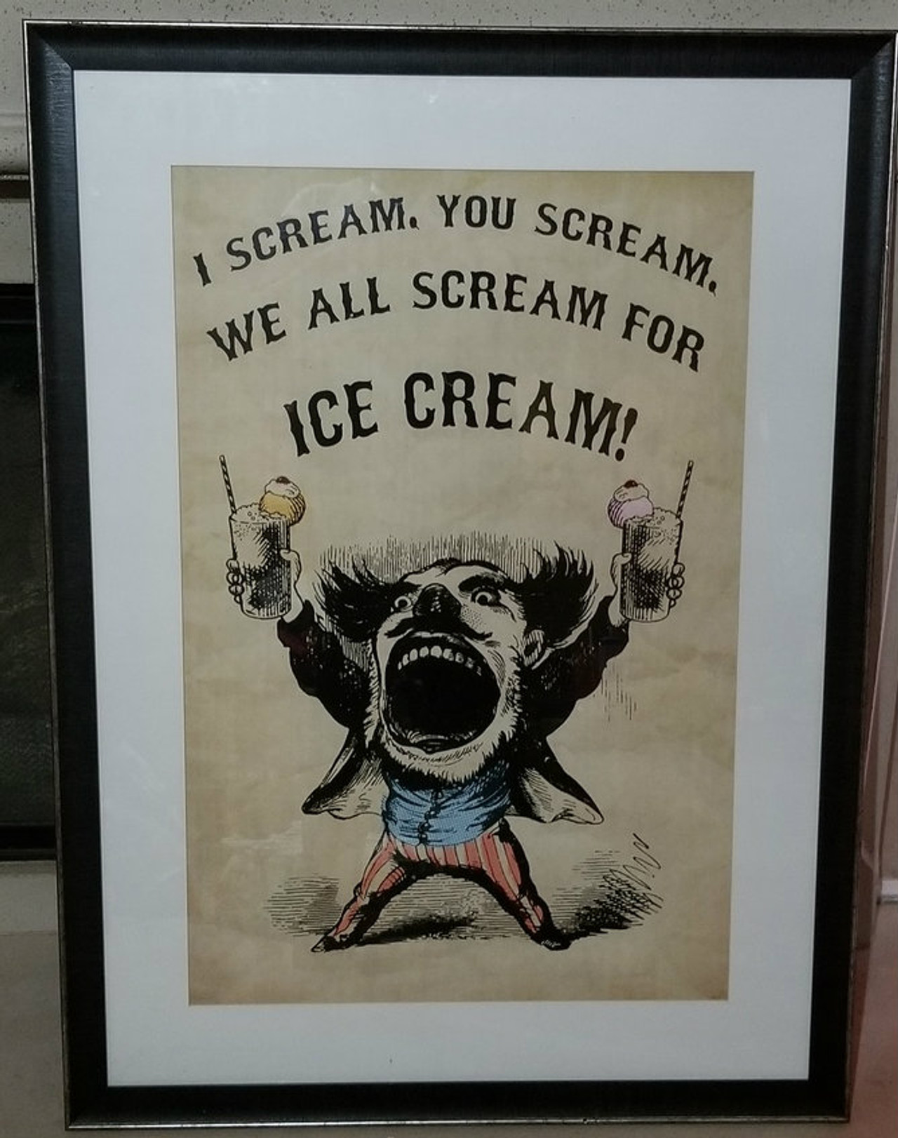 Rare Farrells Ice Cream Parlour I Scream You Scream We All Scream For Ice Cream Ring