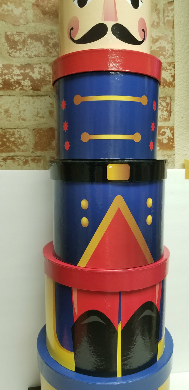 6 Pc - Stackable Nutcracker Gift Boxes/Storage Boxes - Annie Rooster's ...