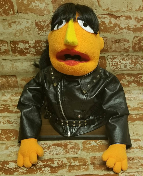 FAO Schwarz Orange Female Muppet w/Black Leather Jacket - WhatNot ...