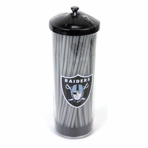NFL Raiders 100 Count Straws | Logo Straw Dispenser - Annie Rooster's ...